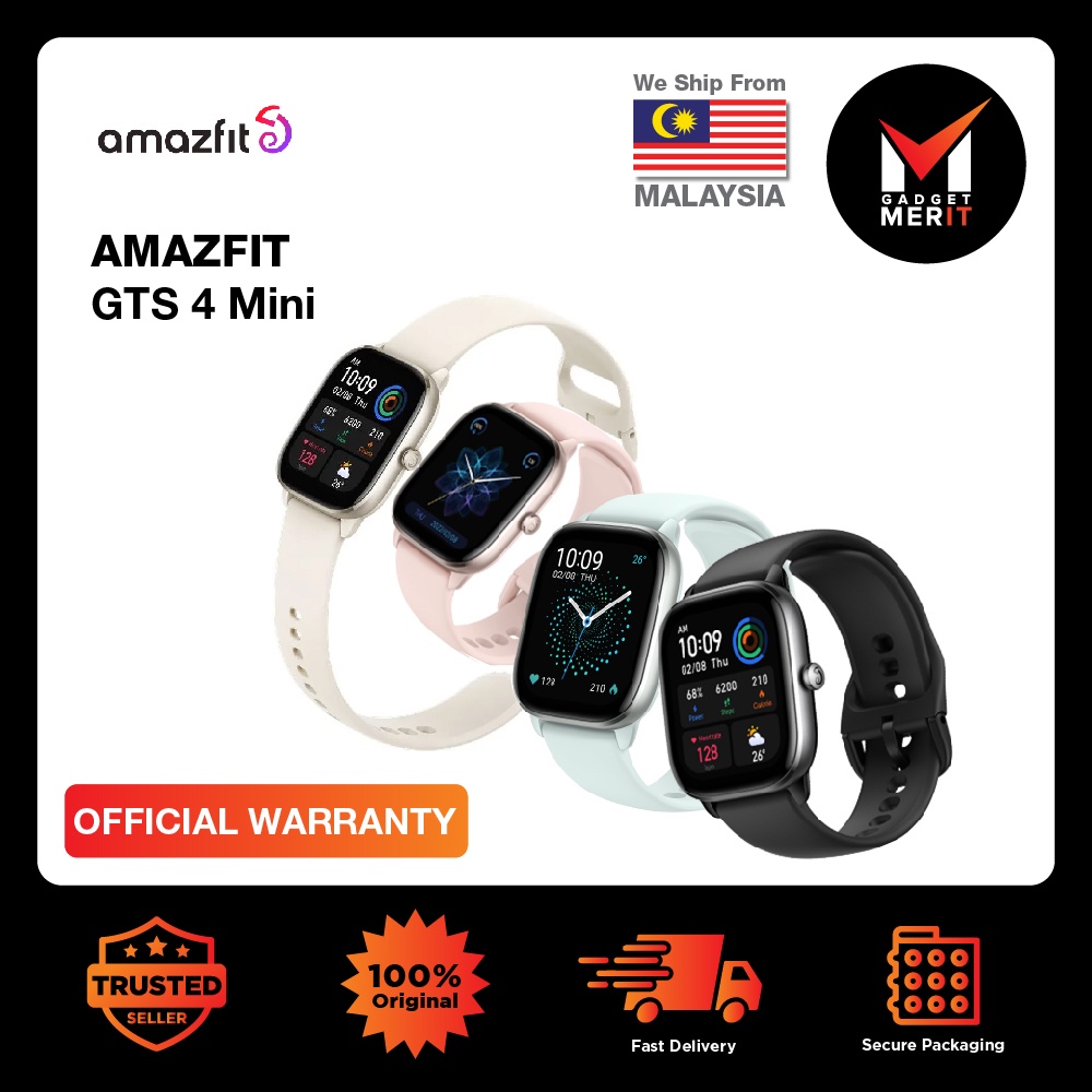 Amazfit GTS 4 Mini Smartwatch | Water Resistance 5 ATM | Sensors BioTracker 2 PPG | Display 1.65 ...