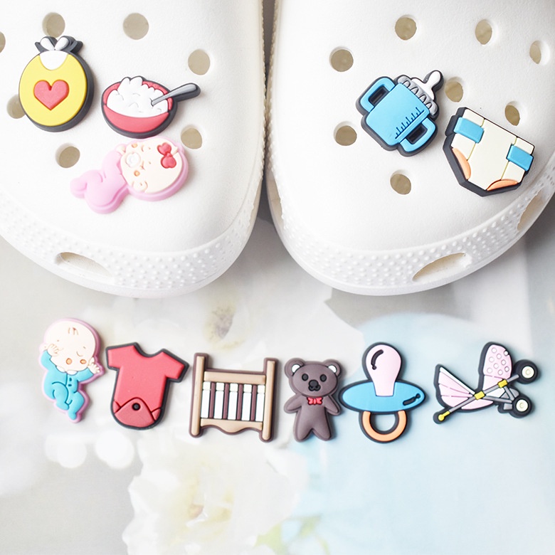 Croc Jibz Pins Colorfully Baby Product DIY Shoes Charm Button | Shopee ...