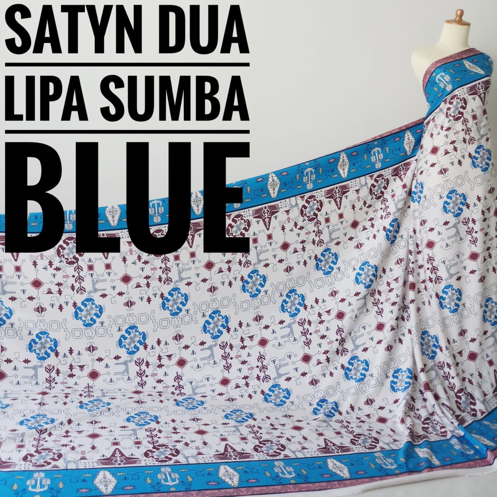Satyn Dua Lipa Sumba Blue Meter Fabric (0.5M) | Shopee Malaysia
