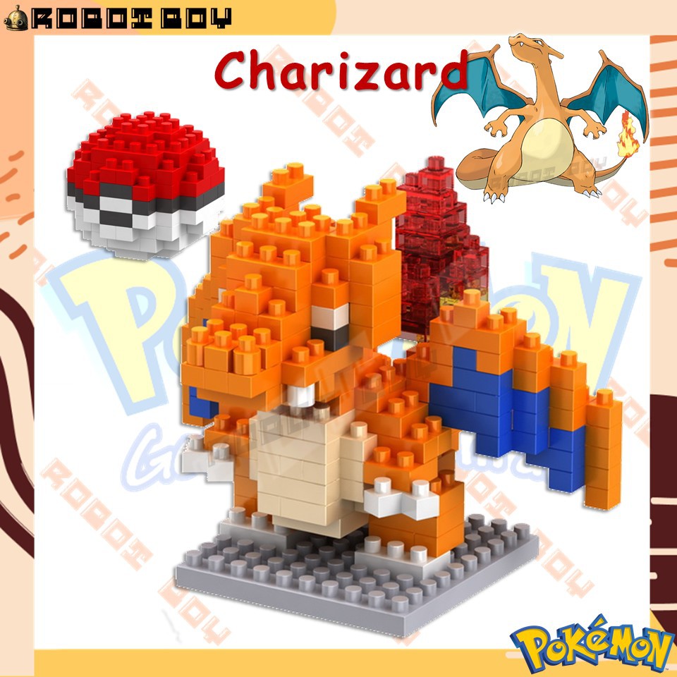 🔥Ready Stock🔥Pokemon Block Nano Block Building Block Toy Pikachu Charmamder Charizard Mewtwo ...