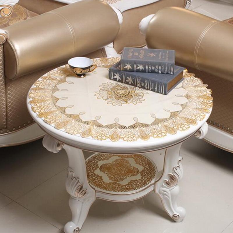 Round Tablecloth Oil-proof Anti-scald Coffee Table Cloth Round Table ...