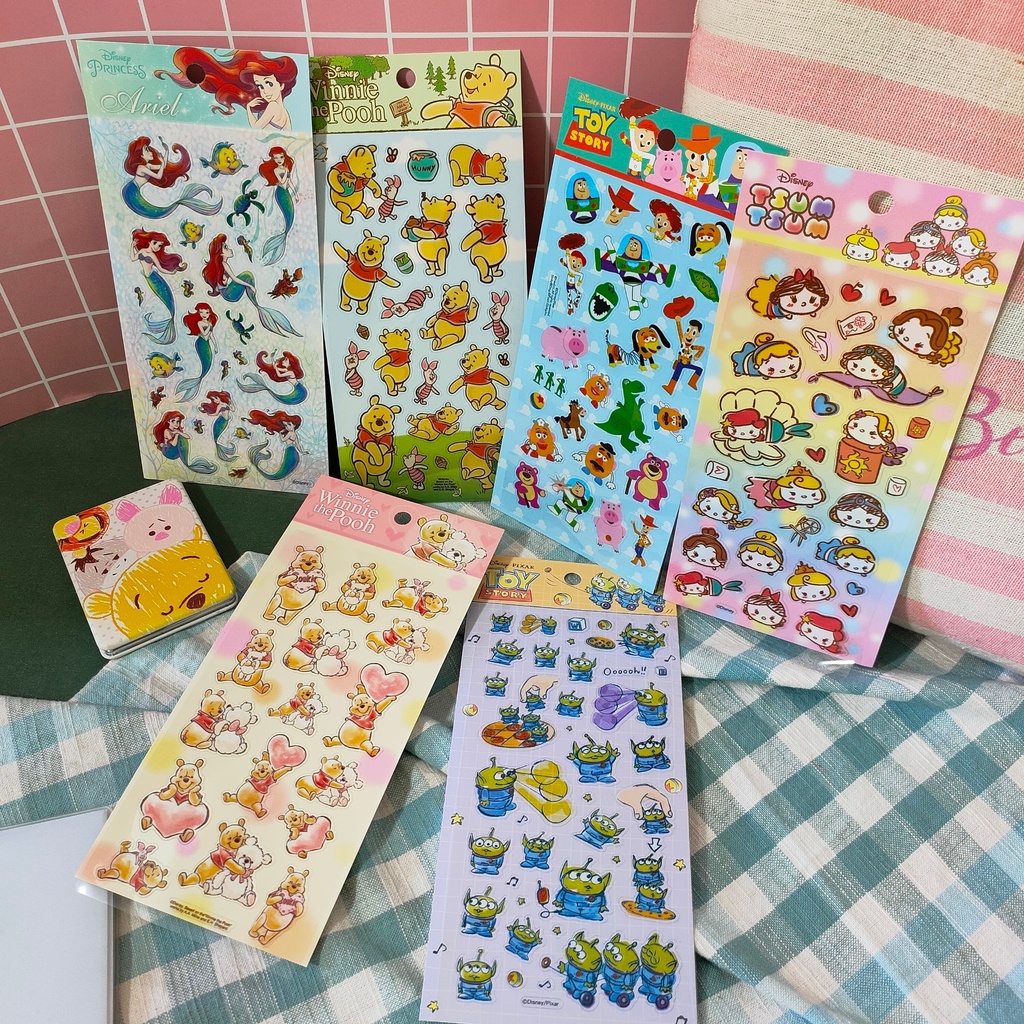 Disney Waterproof Stickers Pooh Three-Eyed Monster Toy Story Princess ...