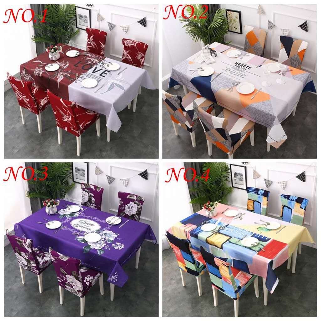 011 Taplak Alas Meja Sarung Kerusi Makan Dinning table Cloth Kitchen ...