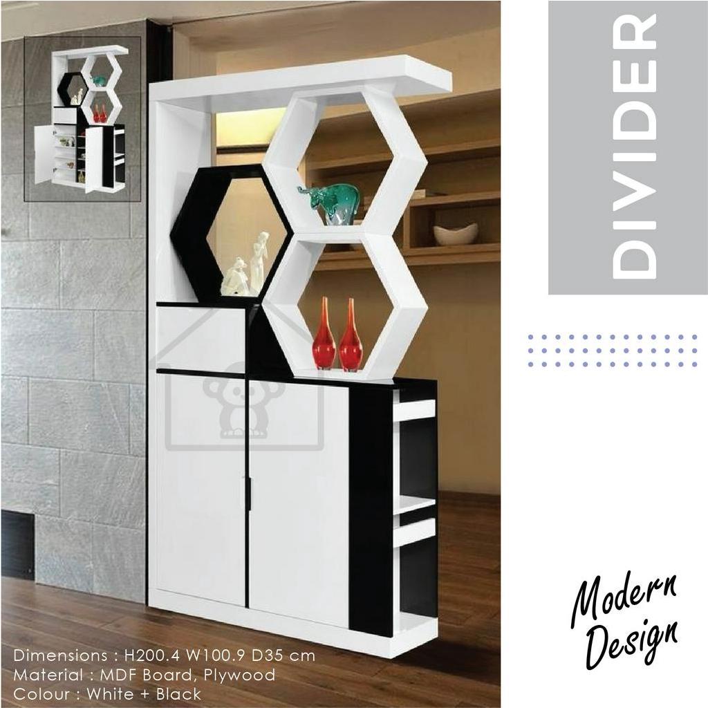 RAK PEMBAHAGI RUANG/RAK PAPARAN/DIVIDER/DISPLAY CABINET/DECO STORAGE ...