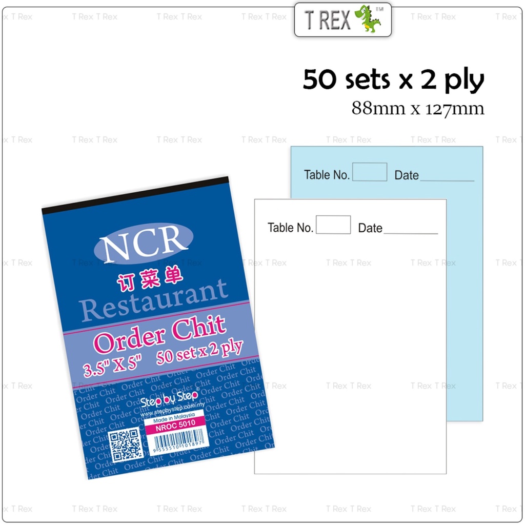 Step by Step NCR Restaurant Order Chits Book / 2 ply Order Taking Book ...