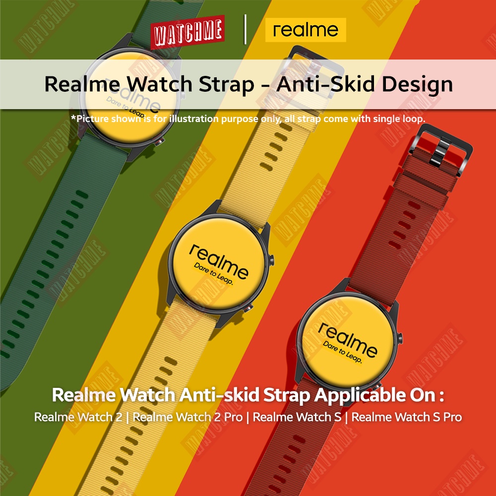 Realme Watch Strap, Antiskid Series 22mm For Realme Watch 3 / 3 Pro ...