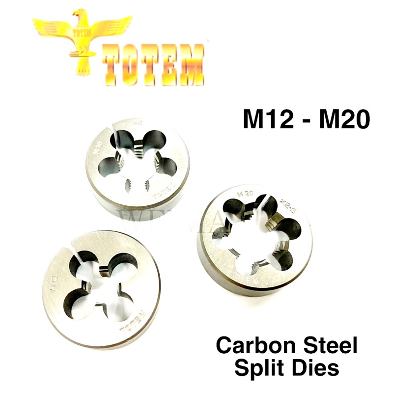 [READY STOCK] TOTEM CARBON STEEL ADJUSTABLE SPLIT ROUND DIE M12 to M20 ...