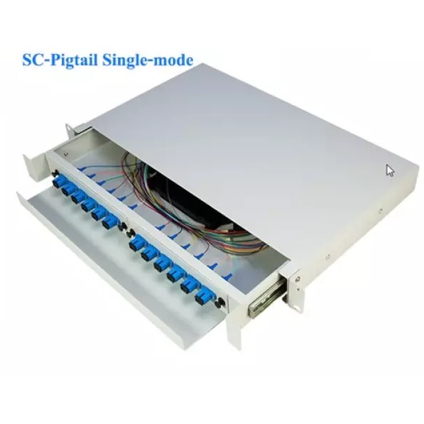 FTTH ODF sliding with roller 12 Core Drawer Type Rack ( 19 in) Mounted ...