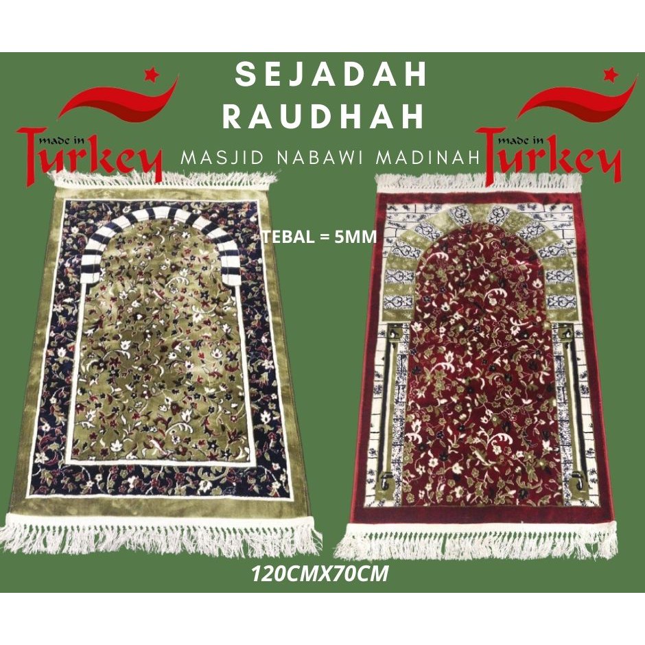 SEJADAH RAUDAH RAUDHAH ORIGINAL DESIGN MASJID NABAWI MADINAH SEJADAH ...