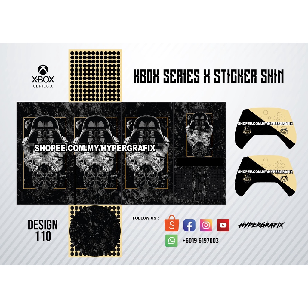 XBOX SERIES X STICKER SKIN COLOUR DESIGN 110 | Shopee Malaysia