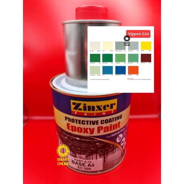 1L EA4 Epoxy Floor Paint / Cat Lantai Epoxy ( Heavy Duty) Zinxer Brand ...