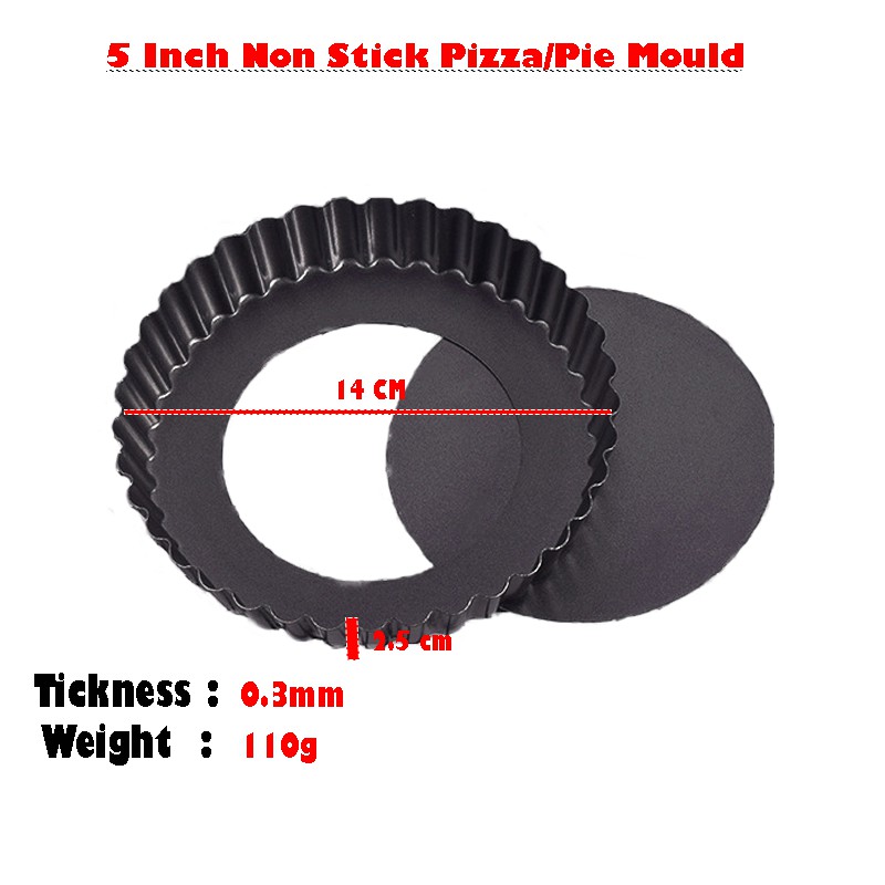 Pie Tart Mould Removable Bottom Acuan Cheese Pizza Pan Dish Baking Tray ...