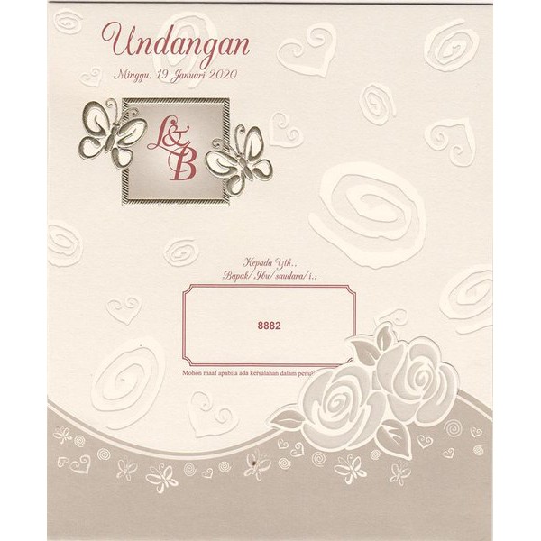 Blanko Wedding Invitation / Circumference Model Elegant Thick Paper ...