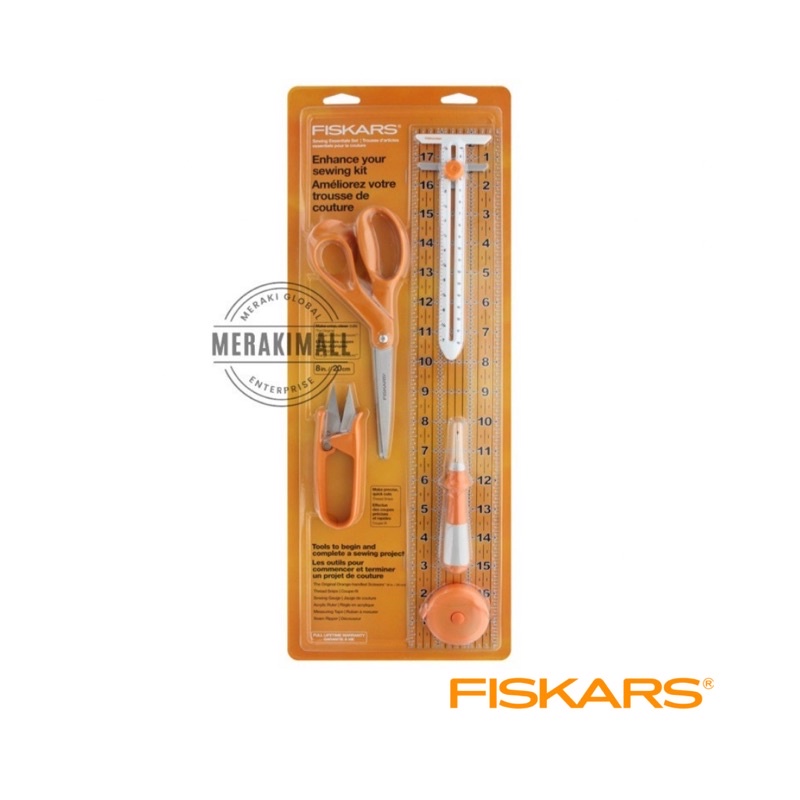 Fiskars Sewing Tools Set | Scissors | Thread Snips | Sewing Gauge ...