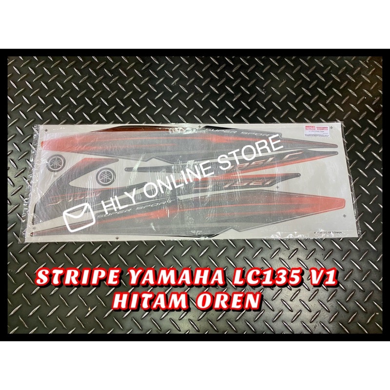 Stripe Sticker Cover Set Yamaha 135LC LC135 V1 LC 135 HITAM OREN ...