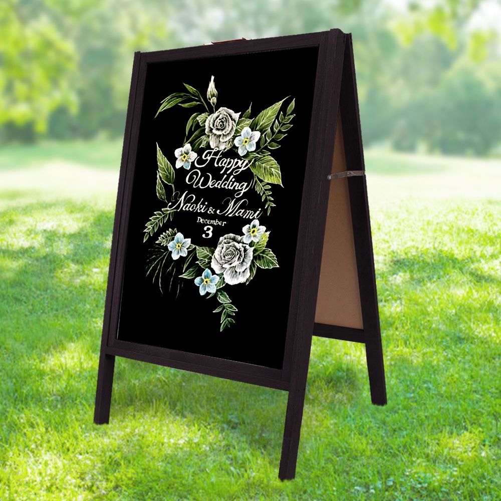 A-Frame Chalk Board Chalkboard Blackboard With Frame-Menu Signs ...