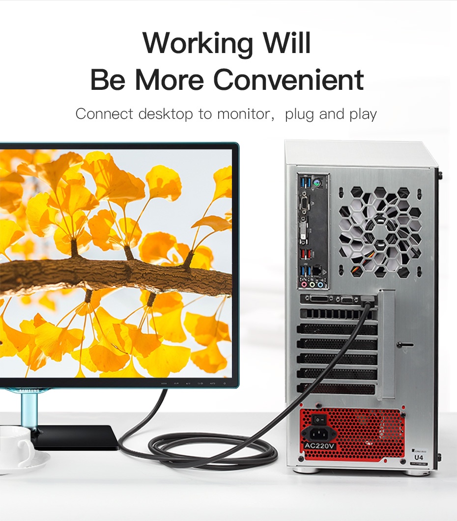 【hot Sale】vention Hdmi To Dvi Cable Bi Directional Dvi D 24 1 Male To
