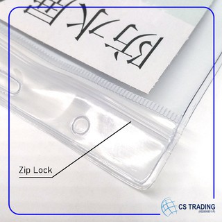 50 pcs x Clear Ziplock Plastic Name Tag Badge ID Card Holder | Shopee ...