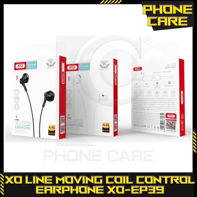 XO EP39 LINE MOVING COIL CONTROL EARPHONE HEADPHONE HEADSET WITH ...