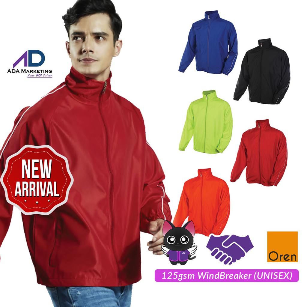 Men Windbreaker Jacket - OREN SPORT WB06 Jacket available in Black/Red ...