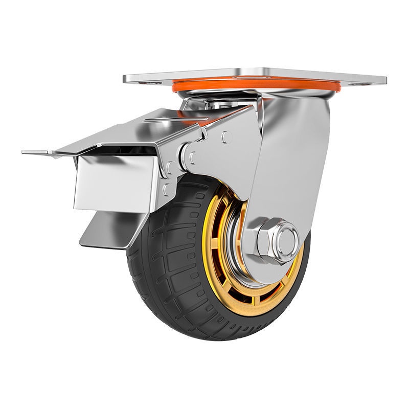 Tugas berat treler troli trolley roda roda getah senyap tangan getah ...