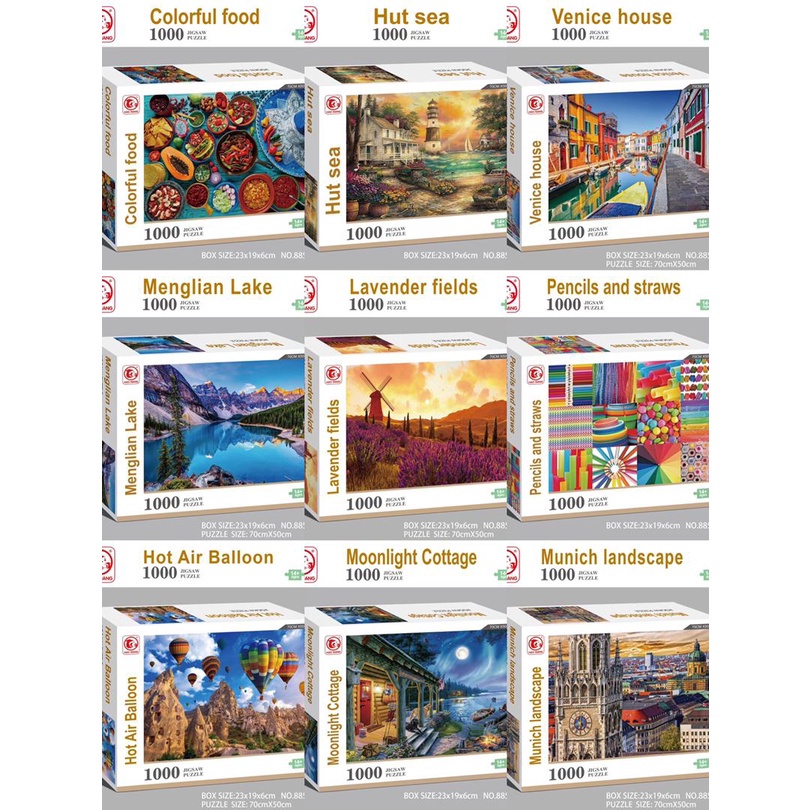 1000 Pcs 70cm x 50cm Jigsaw Puzzle Insane Level Challenge | Shopee Malaysia