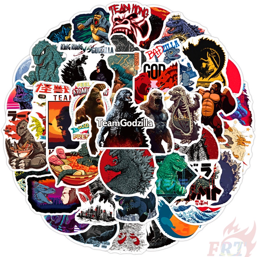50Pcs/Set Godzilla Series 02 Stickers DIY Fashion Waterproof Doodle ...