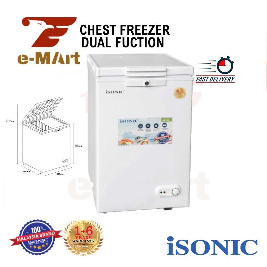 💥ISONIC Chest Freezer Dual Function (80L) ICF-W92 💥 [READY STOCK 现货 ...
