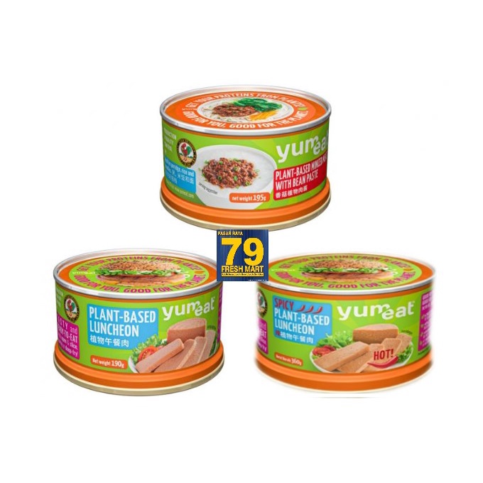 Yumeat Plant-Based | Luncheon 360g, Luncheon Hot 360g, Minced Meat with ...