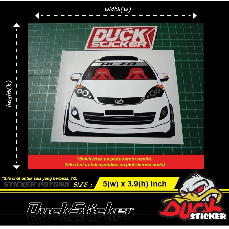 PERODUA ALZA CUSTOM (MUKA DEPAN) 1PCS | Shopee Malaysia