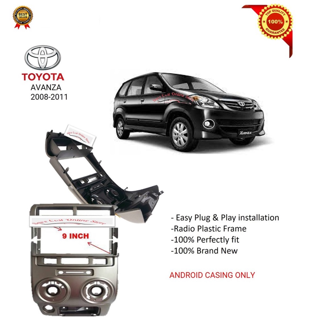 TOYOTA AVANZA 2008 - 2011 9 INCH ANDROID PLAYAER CASING | Shopee Malaysia