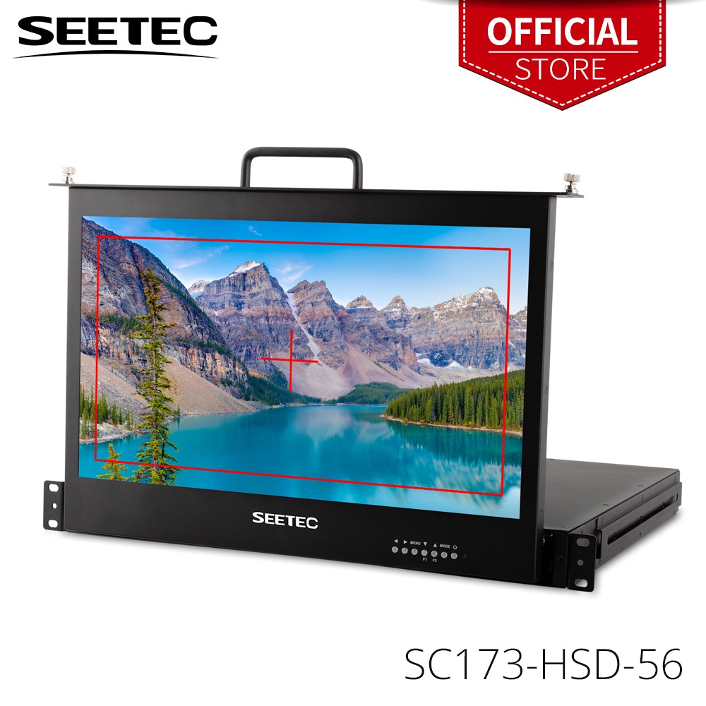 SEETEC SC173-HSD-56 17.3 Inch 1RU Pull Out Rack Mount Broadcast Monitor ...