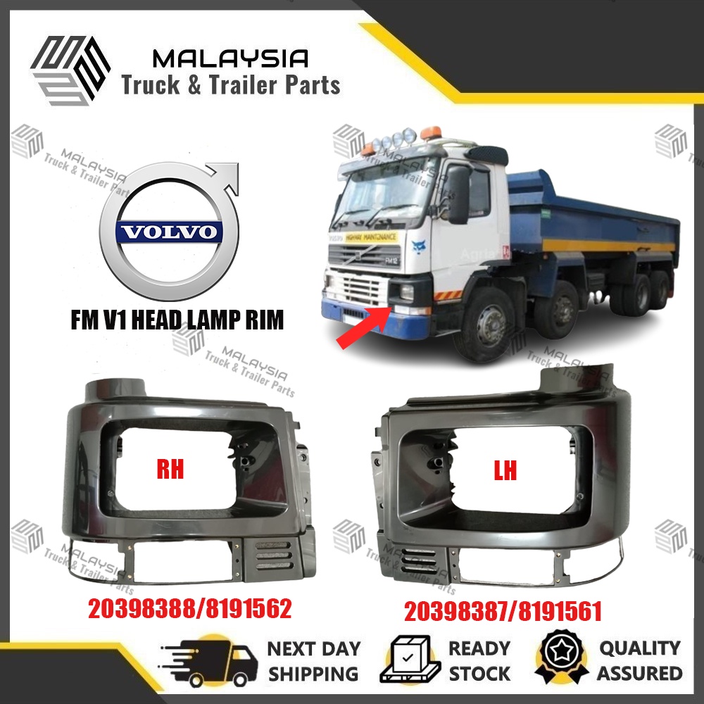 VOLVO FM VERSION 1 V1 HEAD LAMP RIM (RH 20398388/8191562) (LH 20398387/ ...