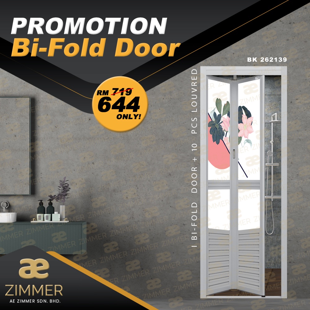 AE Zimmer Onitek i Bi-Fold Door BD6 10 Pcs Louvred (toilet door, bifold ...