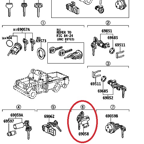TOYOTA LAND CRUISER FUEL FILLER LID CYLINDER & KEY SET | Shopee Malaysia