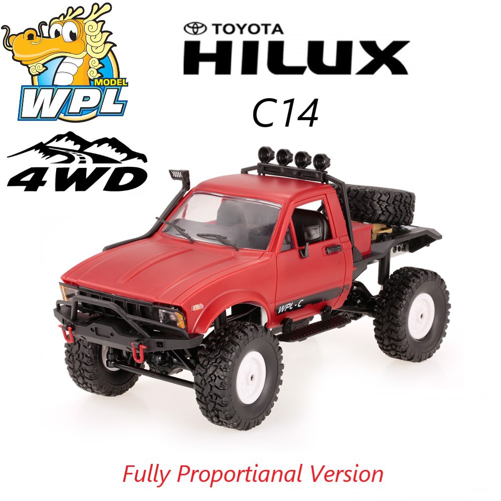 WPL C14 Toyota Hilux FULLY PROPORTIONAL 2.4Ghz 4WD Crawler C14 | Shopee ...
