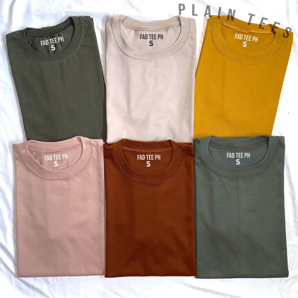 YALEX PLAIN TEES - MUSTARD, RUST, ROSE GOLD, ARMY GREEN, KHAKI, & OLIVE ...