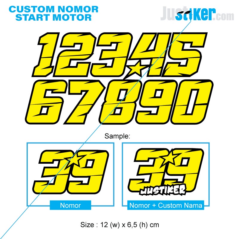 Custom Motorcycle Start Number Sticker, Racer Number, MotoGP Number ...