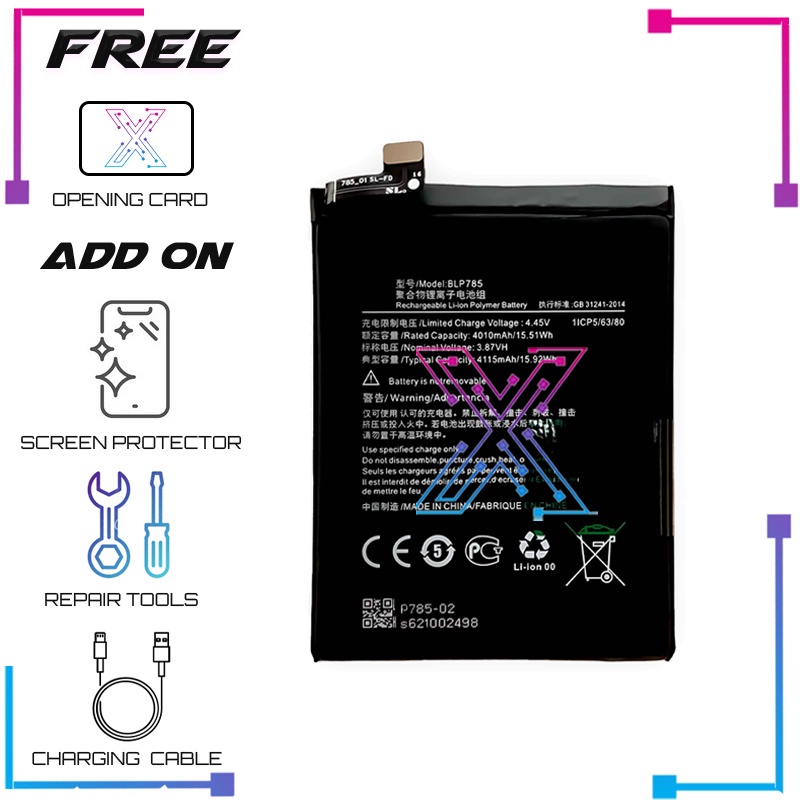 Battery BLP785 Compatible For OnePlus NORD 5G (4115 mAh) | Shopee Malaysia