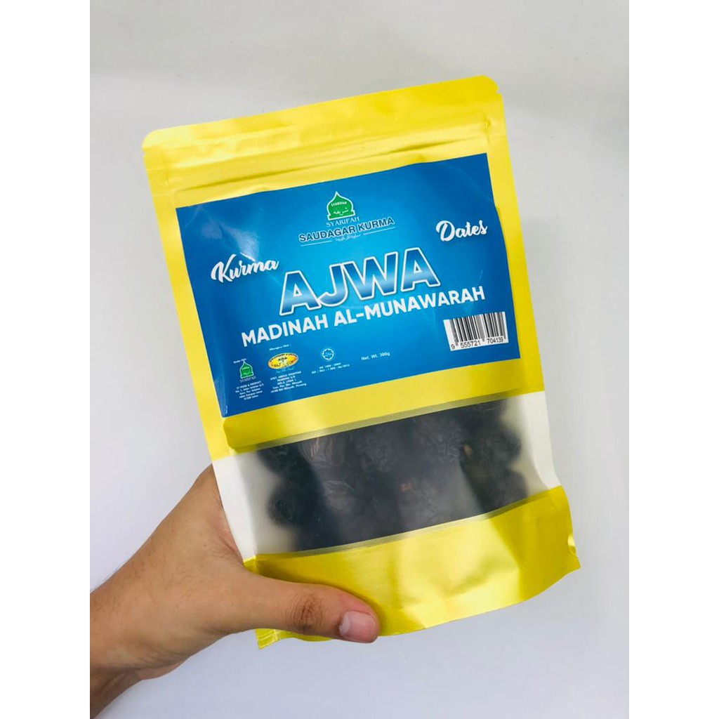 KURMA AJWA PACK 300G, BUAH KURMA AJWA TERPILIH DIBUAT PACKING 300G ...