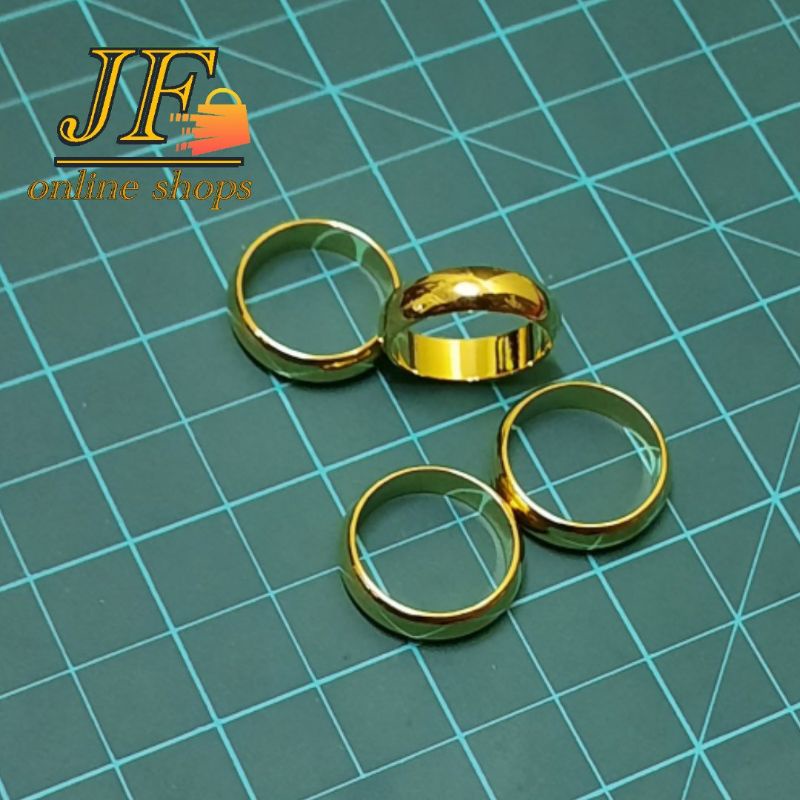 Cincin Tembaga Kuning Bersalut 24k Gold Color | Shopee Malaysia