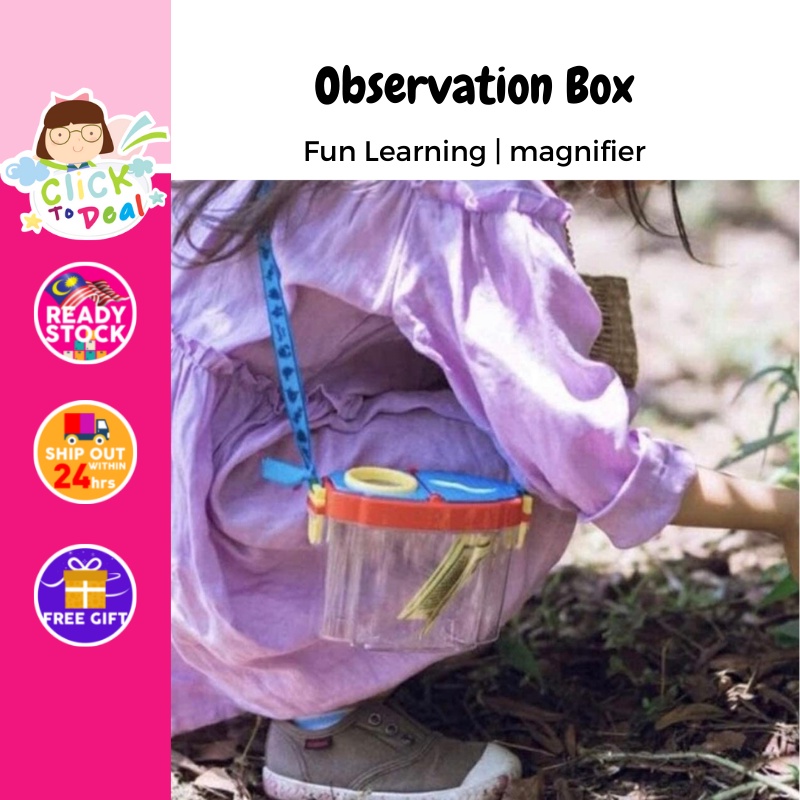 Insect Fish Observation Box Science STEM Pet Magnifying Glass 5x ...