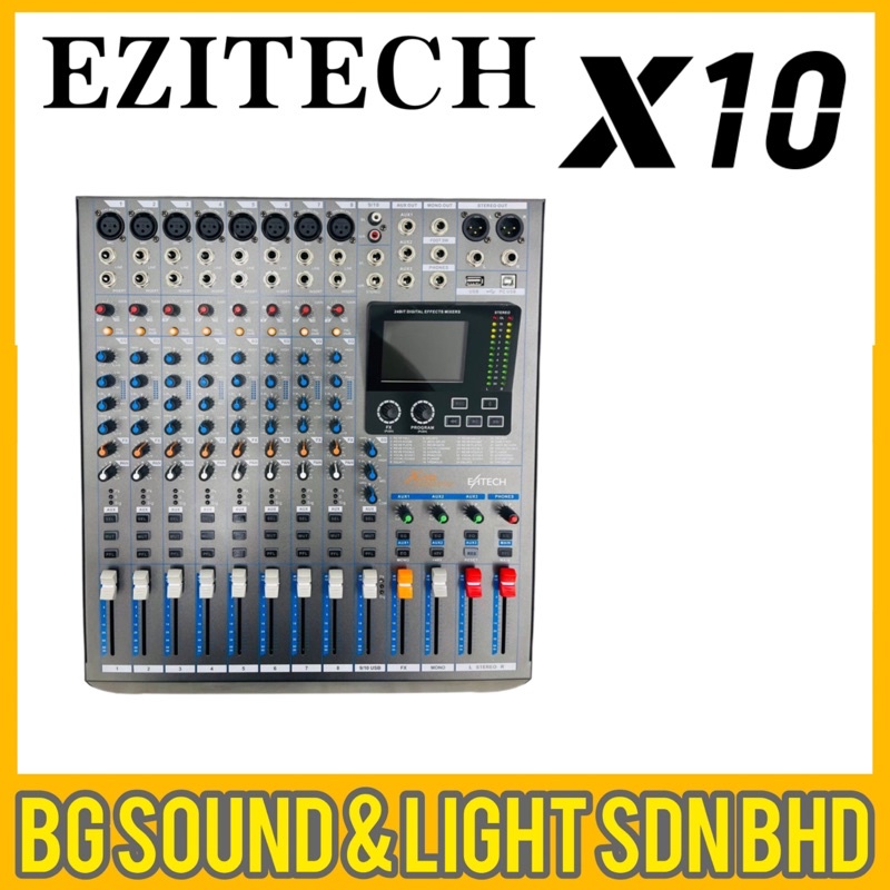 Ezitech X10 8channel Analog Mixer With Effect | Shopee Malaysia