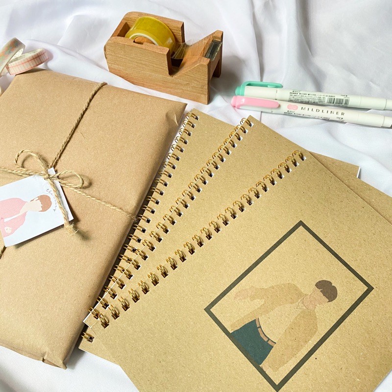 KRAFT PAPER A5 NOTEBOOK DYNAMITE ILLUSTRATION - JIN | Shopee Malaysia