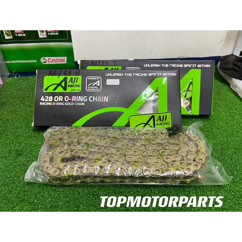 O-Ring Chain Aji Racing 428Hx122L/428Hx132L (GOLD) | Shopee Malaysia