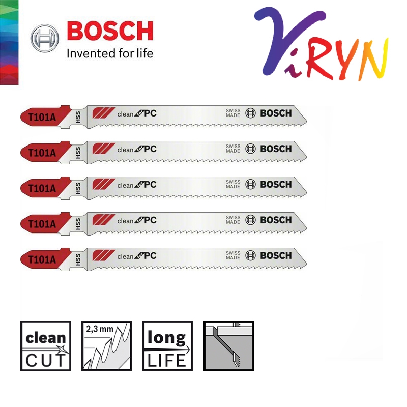 ViRYN BOSCH Accessories T101A Jigsaw Blade Set for Aluminium & ideal ...
