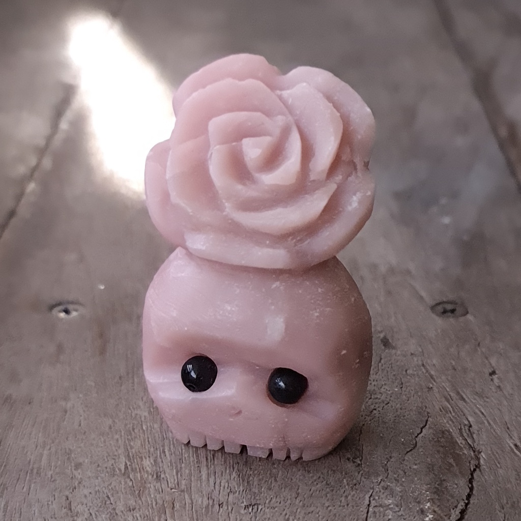 {FREE x1 Acrylic Box} 粉欧宝玫瑰雕刻摆件/水晶/原石 Pink Opel Rose Carving Raw Stone ...