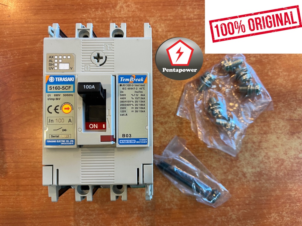 TERASAKI MCCB S160SCF 100A 25KA 3POLE S160-SCF | Shopee Malaysia