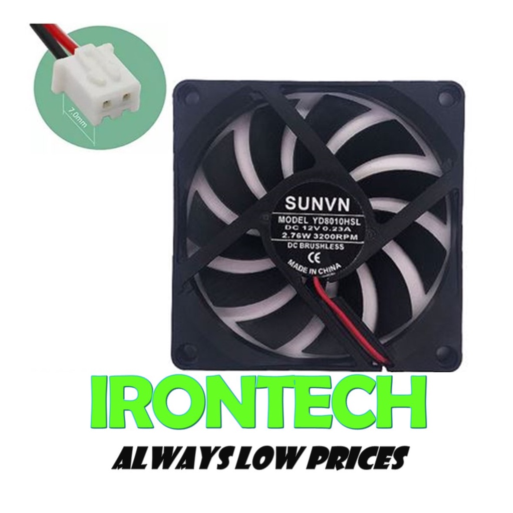 8010 8015 8020 8025 8cm 2pin 2 pin DC 5V 12V 24V 8 cm Fan Oily Bronze Sleeve Bearing Silent ...