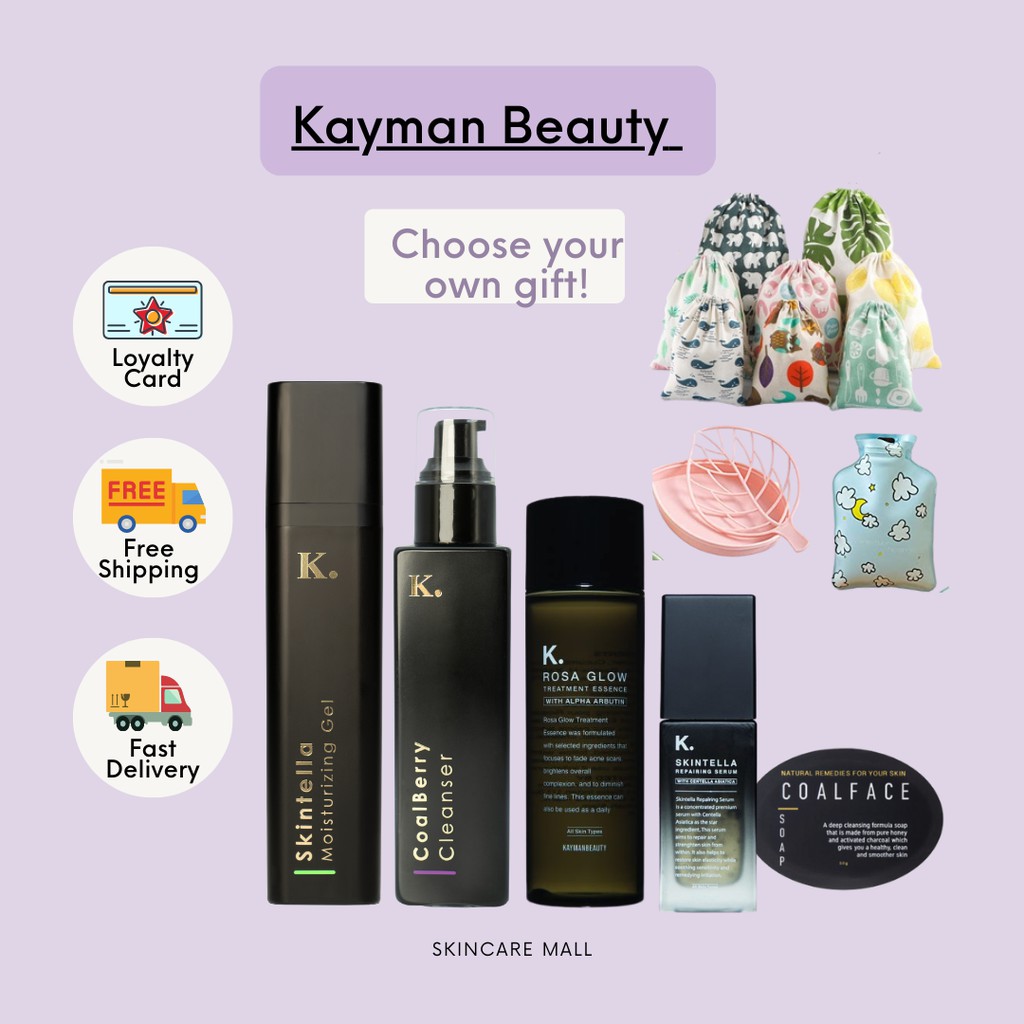 PENGHABISAN STOK Kayman Beauty CoalBerry Cleanser, Rosa Glow Essence ...